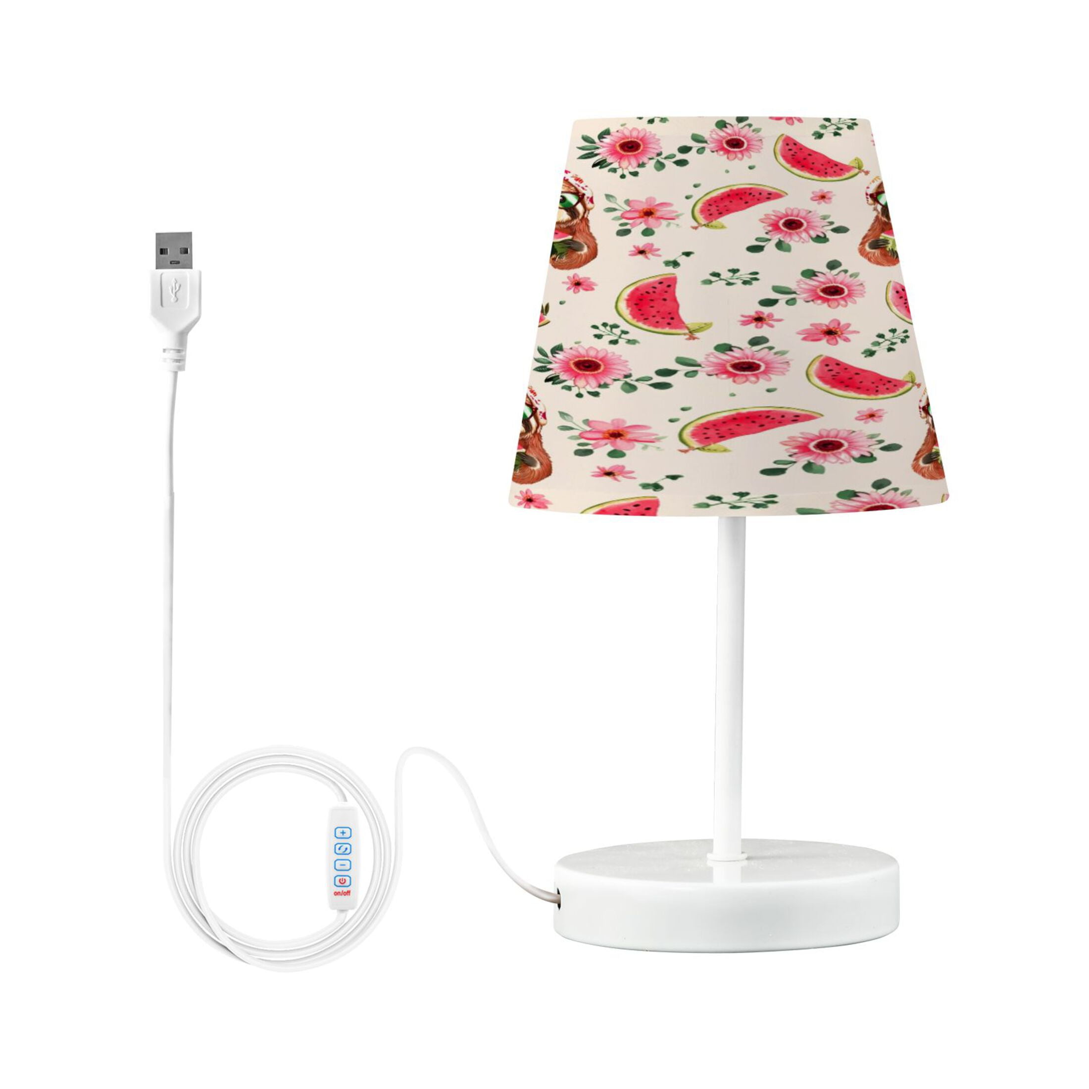 Sloth and Watermelon Desk Lamp LED Table Nightstand Lamps with 3 Color ...