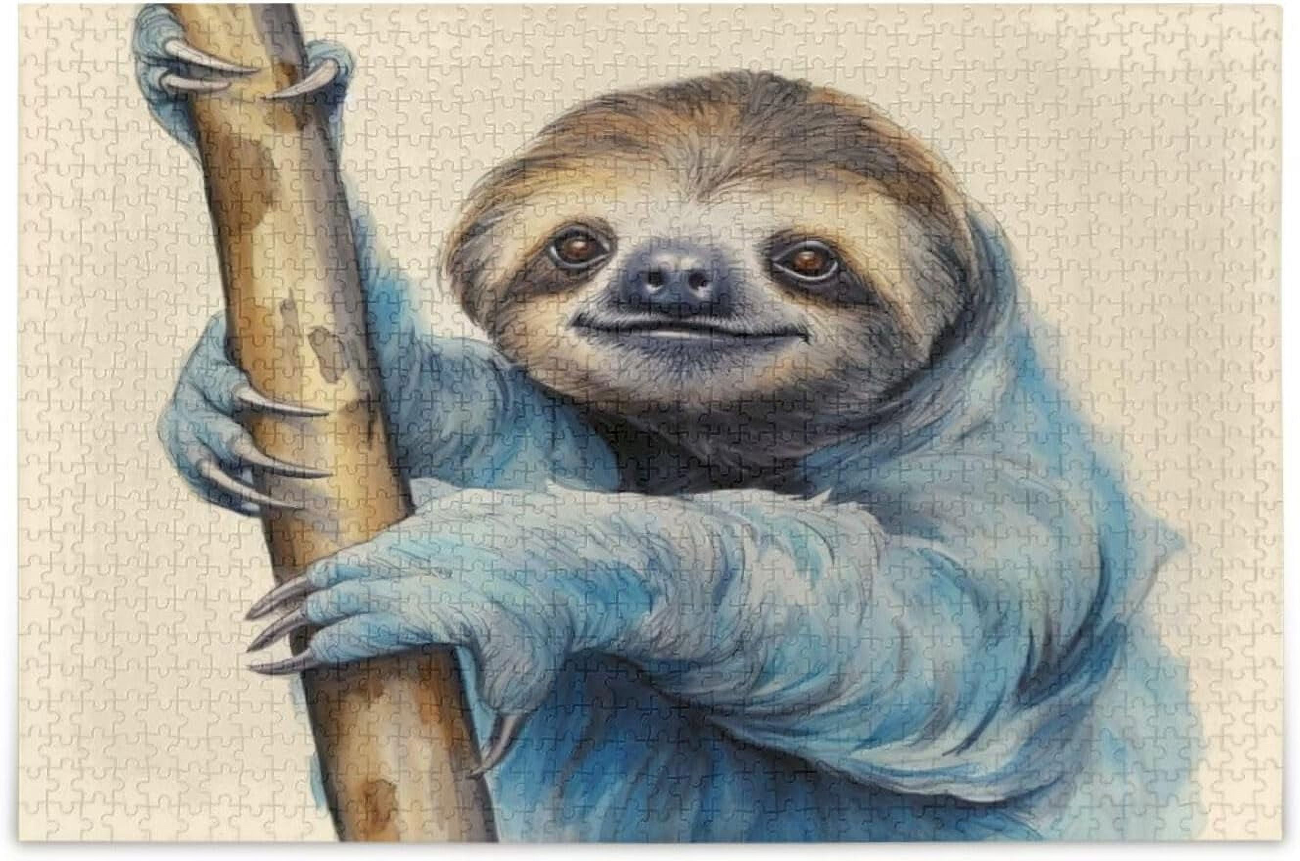 Sloth on The Branch Jigsaw Puzzles for Adults 1000 Pieces ...