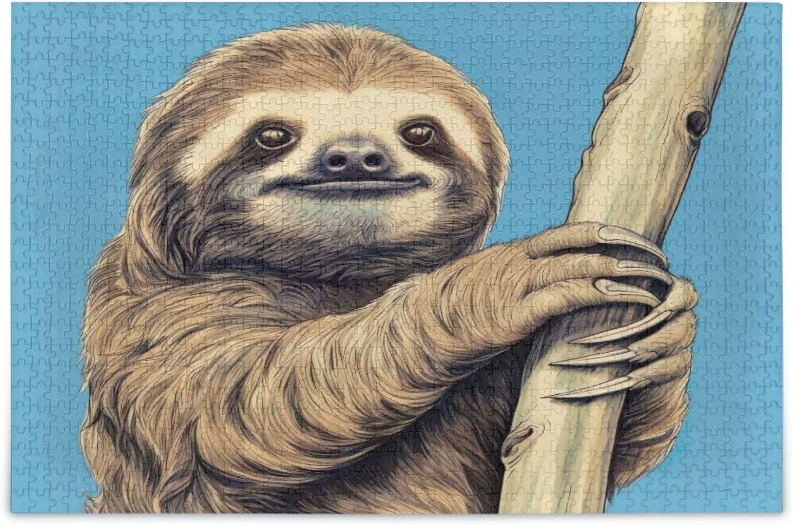 Sloth on The Branch Jigsaw Puzzles for Adults 500 Pieces, Decompression ...