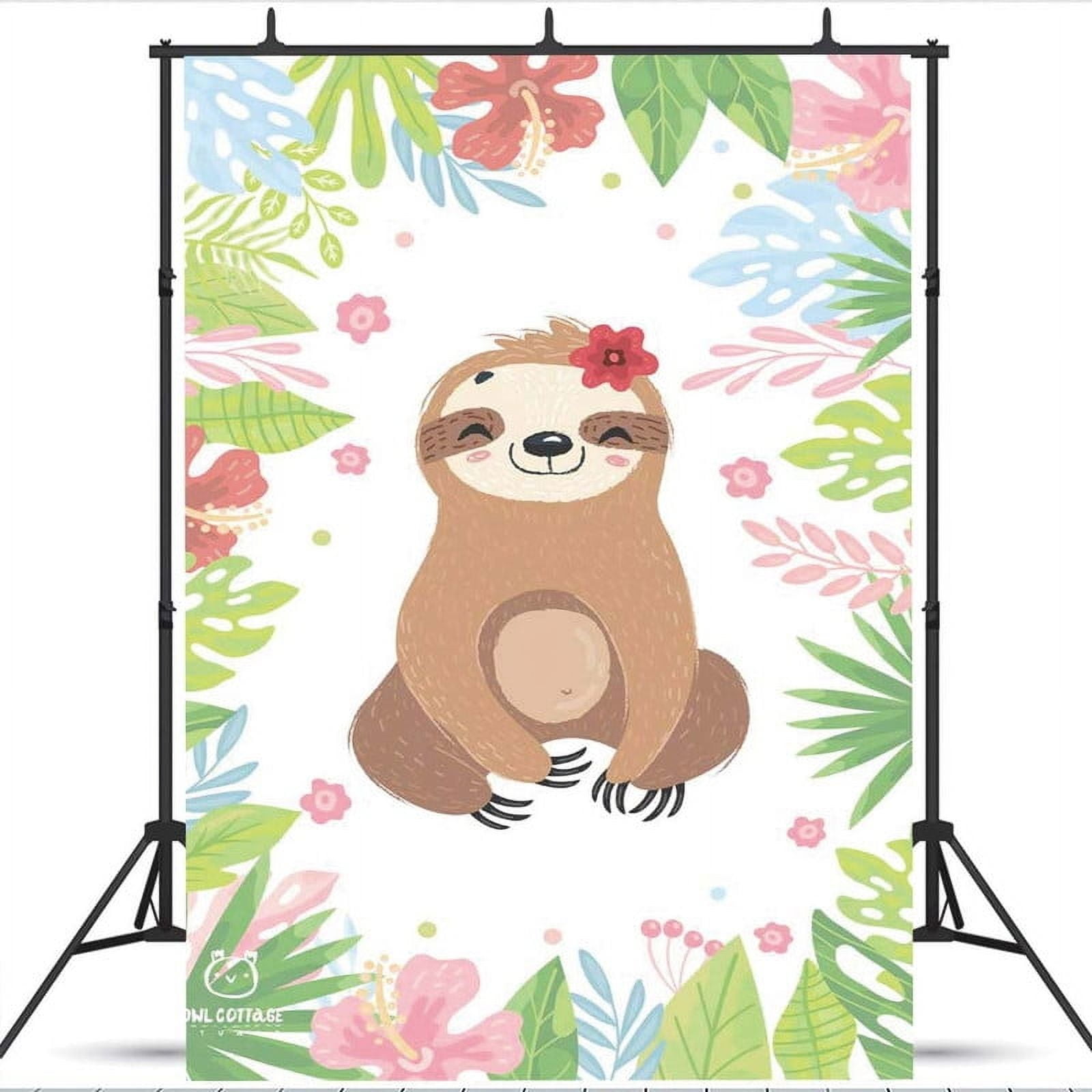 Sloths Taspestry Wall Decor Party Supplies Background BackdropBanner ...