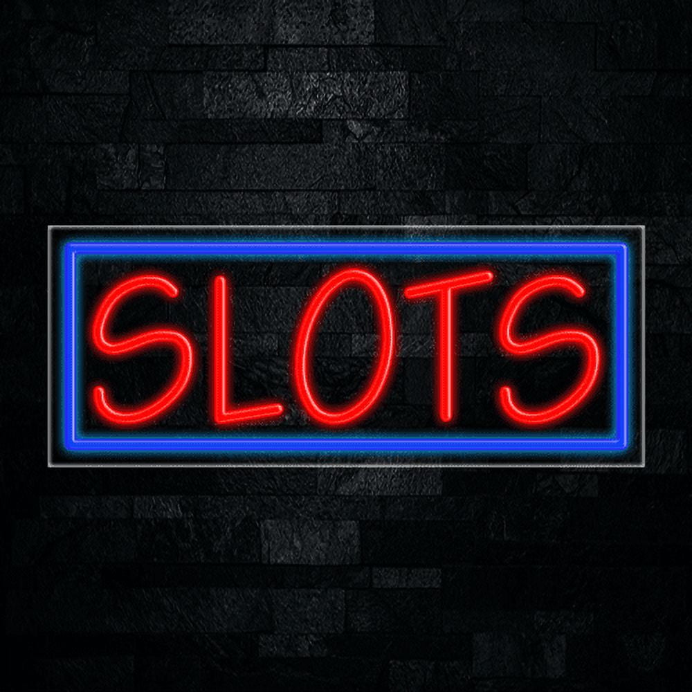Slots LED Neon Sign 30"L x 12"H #31477 - Walmart.com