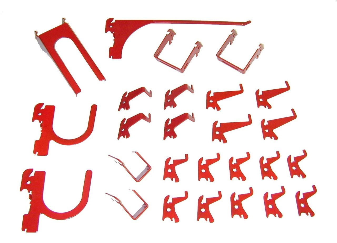 Slotted Metal Pegboard Deluxe Hook Kit for Wall Control Metal Pegboard ...