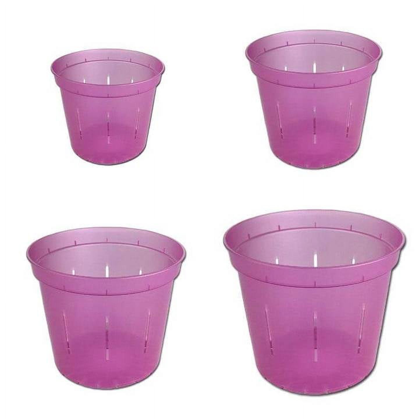 Repotme 8” x 8” x 6” Round Rose Quartz Plastic Plant Pot with Drainage ...
