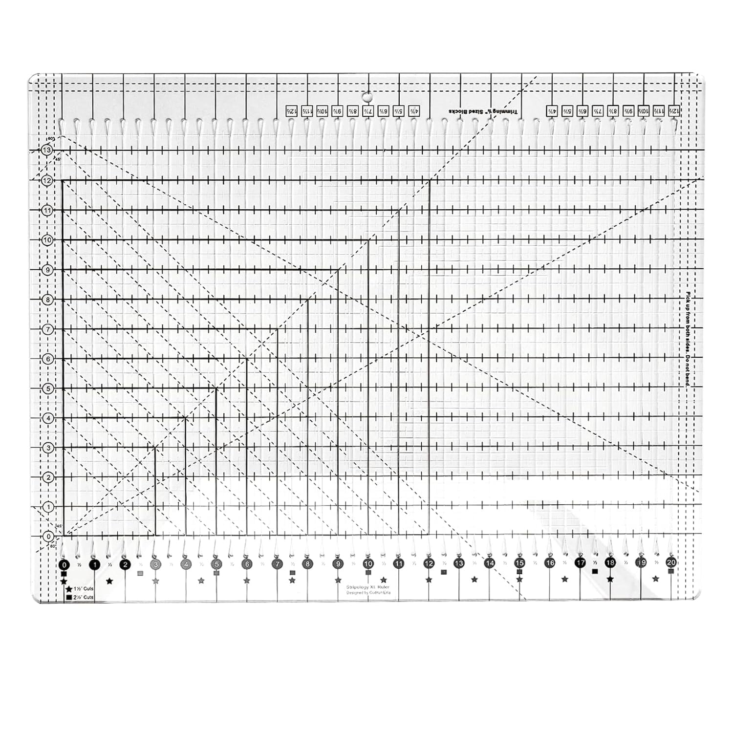 Slotted Quilting Rule, 17-3/4in x 22in, XL Quilting Rulers and ...