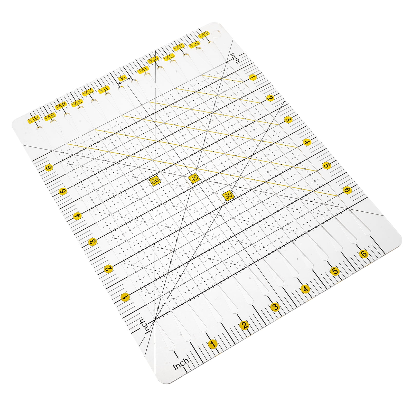 Slotted Quilting Ruler Non Slip Plastic Ruler for Fabric Cutting ...