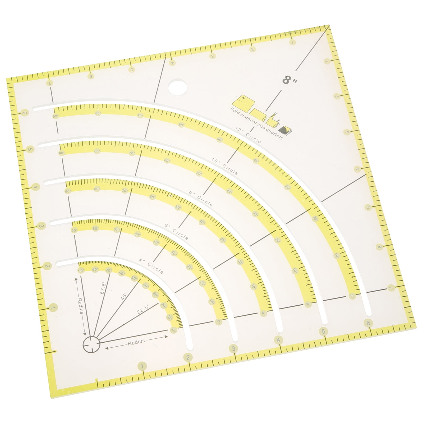 Slotted Ruler Quilting for Cutting Circle Patchwork - Walmart.com