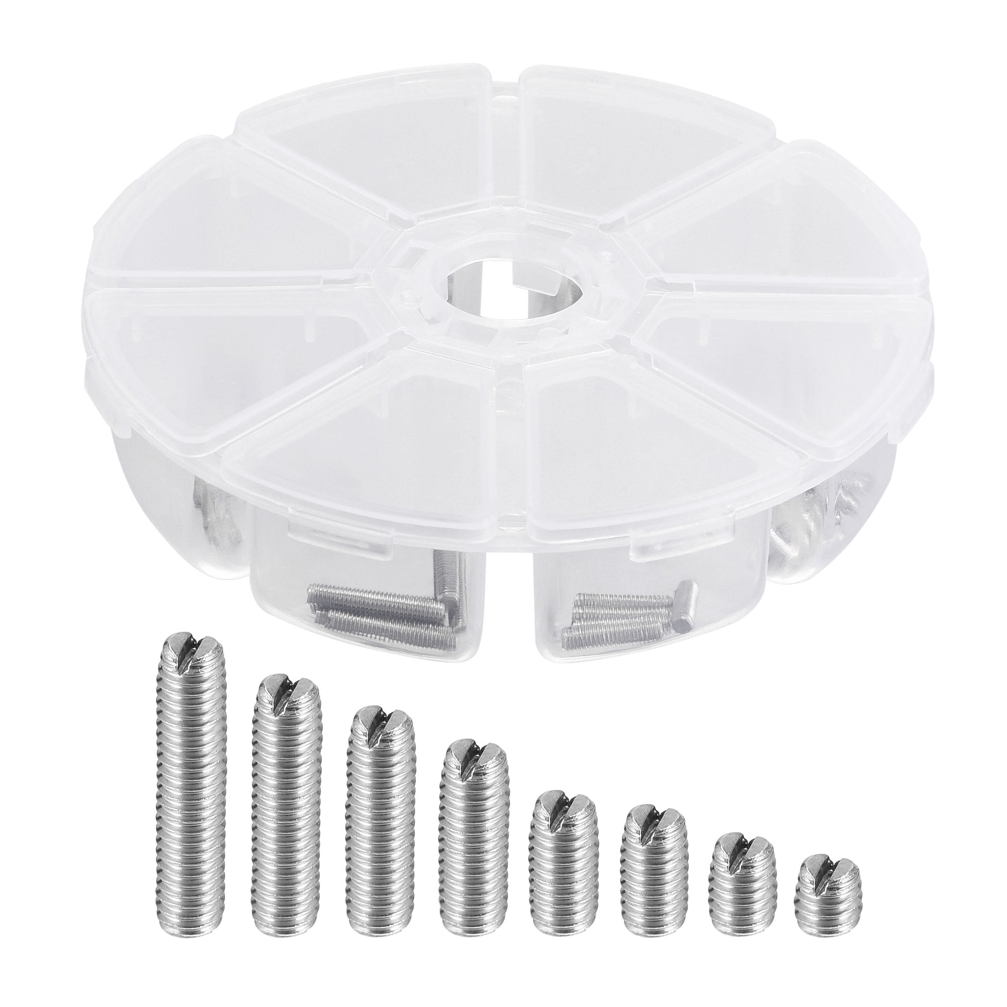 Slotted Set Grub Screws, M3 Metric 304 Stainless Steel Flat Point Set ...