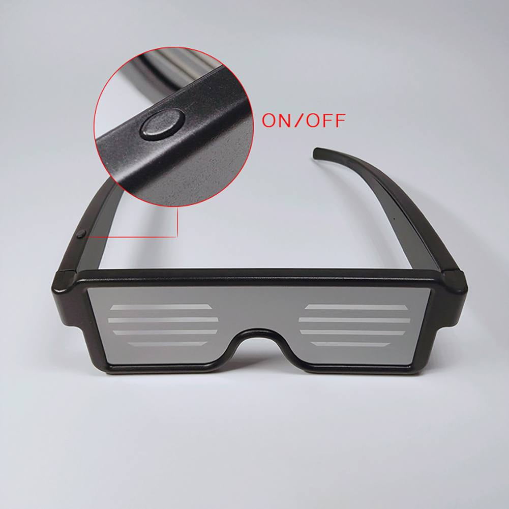 Slotted & Shutter Shades Light Up Unisex Flashing Glasses for Adults ...