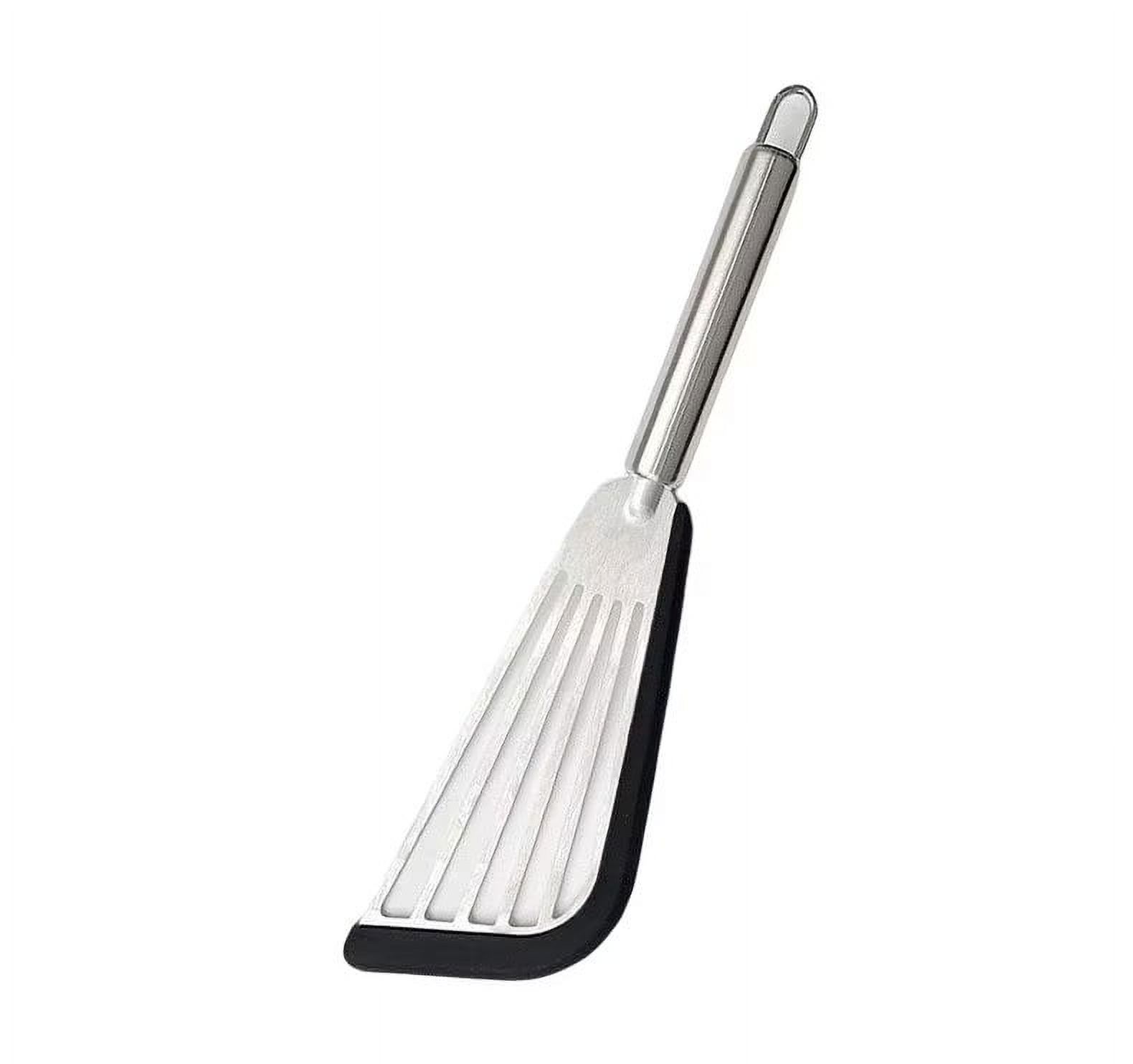 Slotted Spatula Flexible Stainless Steel Spatula with Silicone Top Soft ...