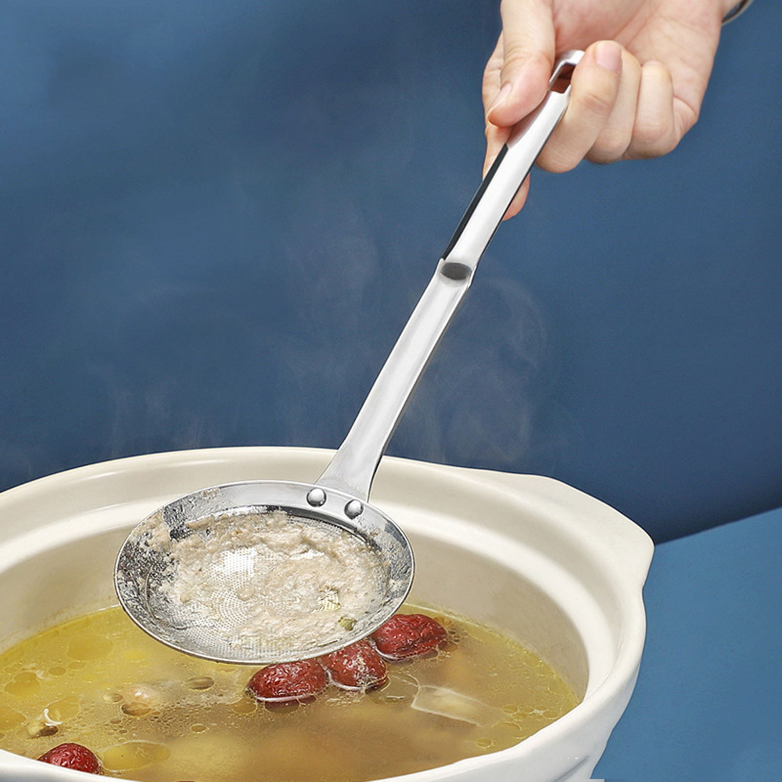 Slotted Spoon Colander, 304 Stainless Steel Strainer Spoon Strainer ...