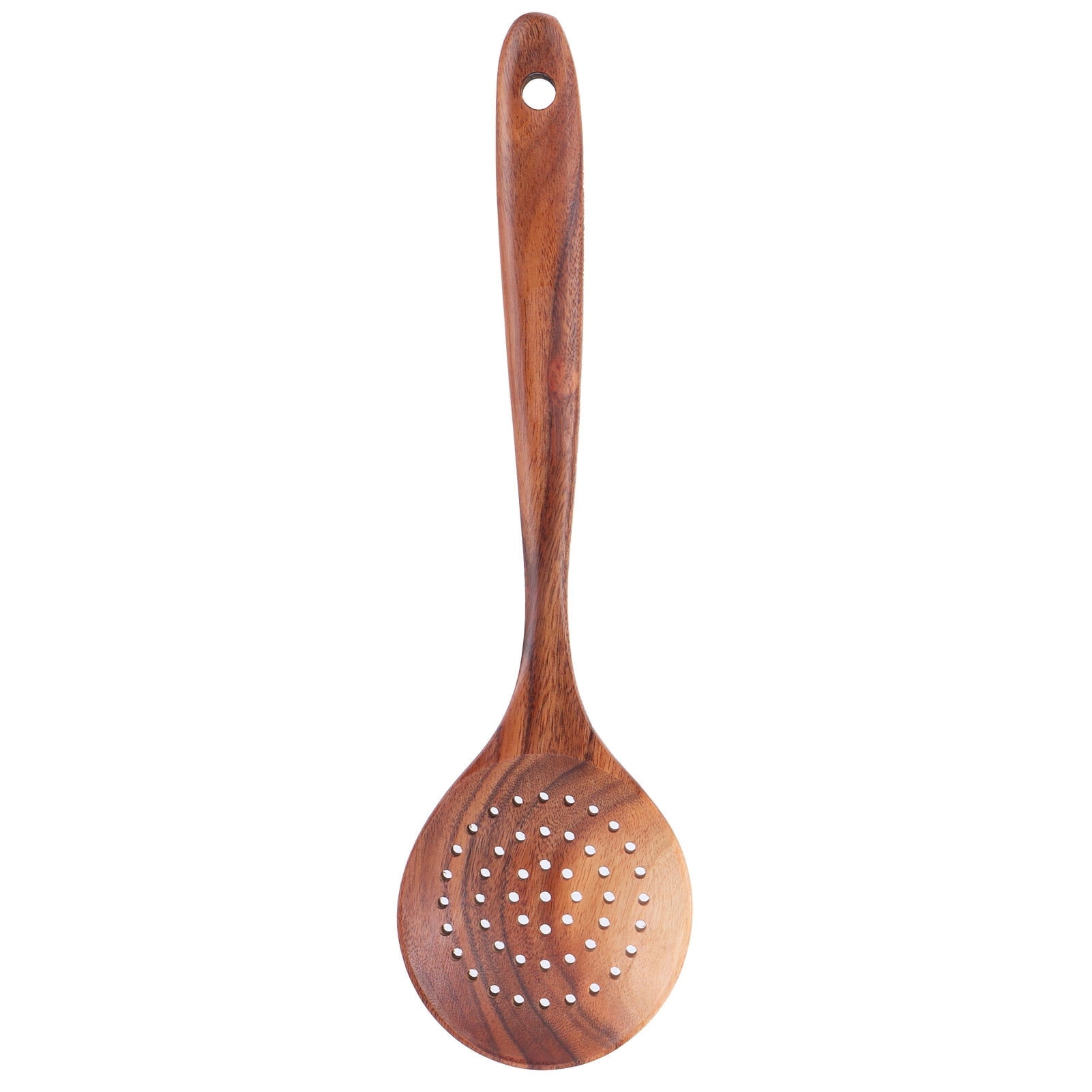 Slotted Spoon Wooden Long Handle Skimmer Scoop Kitchenware Cooking ...