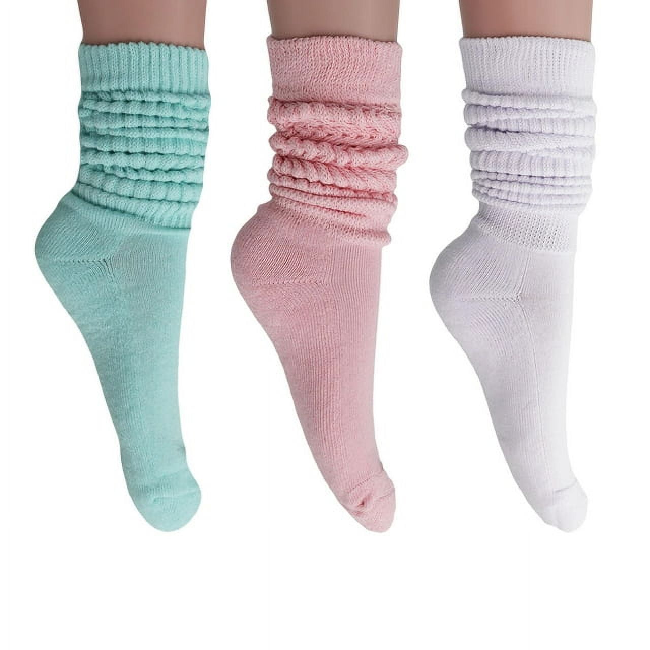 Slouch Socks Colorful Slouchy Scrunch Knee Socks Shoe Size 5-10 (Mint ...