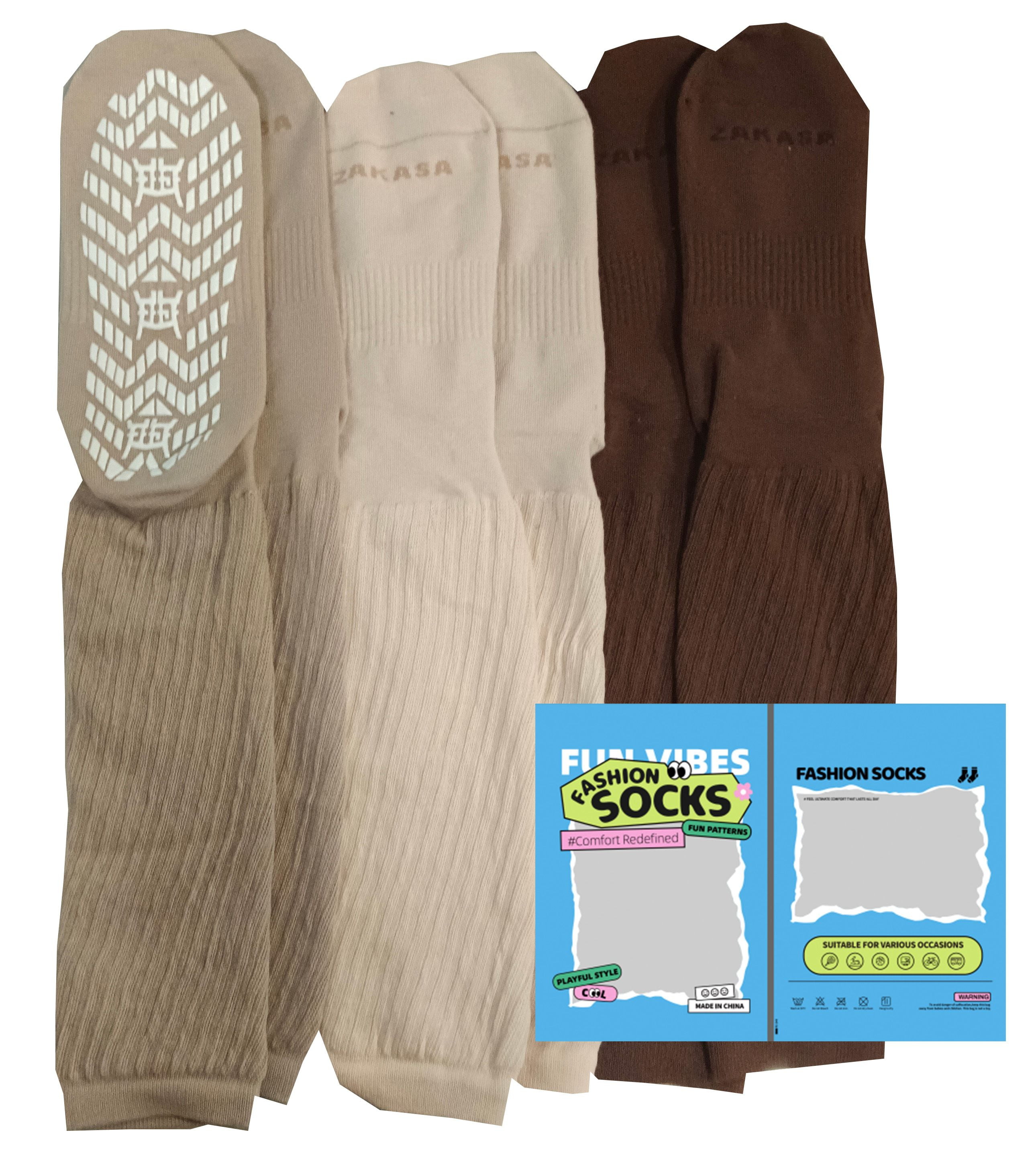 Slouch Socks with Grip for Women – AMITOFO Long Slouchy Yoga Socks with ...