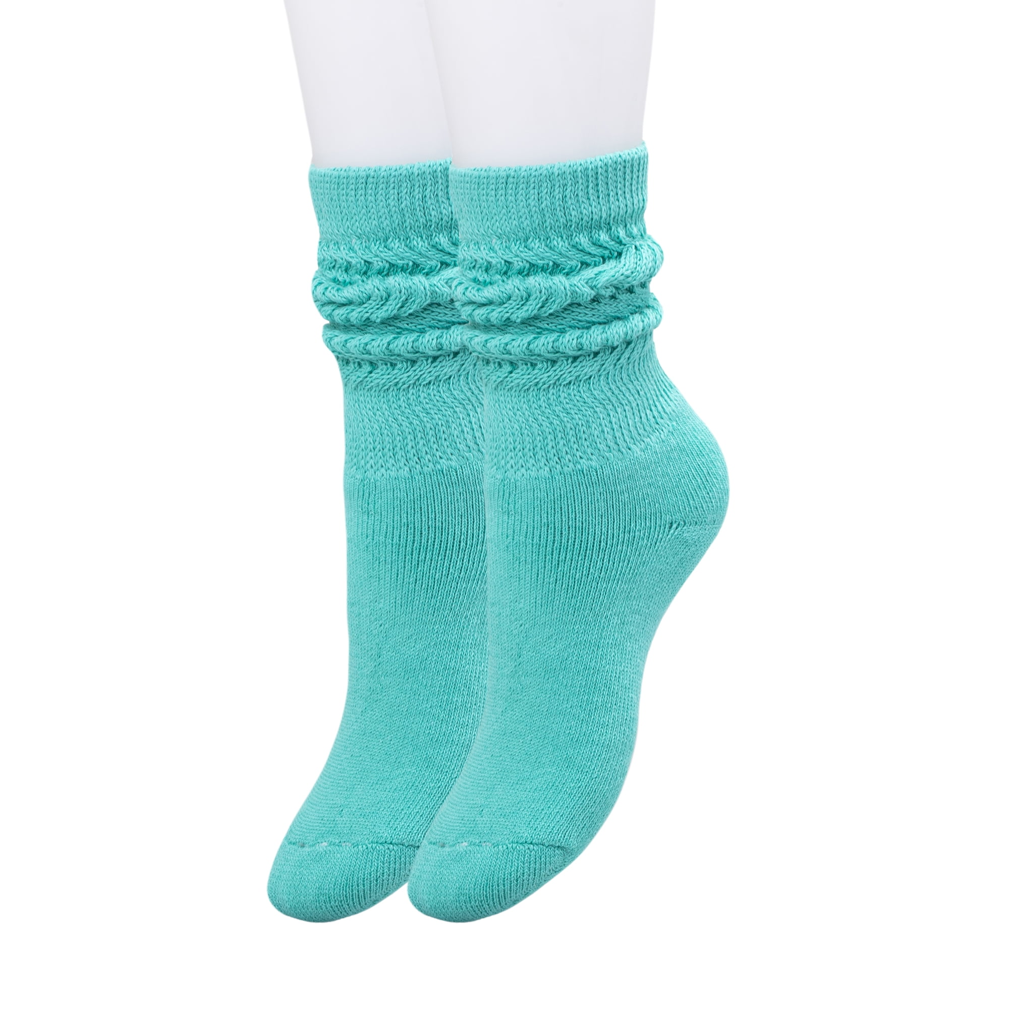 Slouch Socks for Kids Cotton Long and Heavy Turquoise 1 Pair 6-8 Years ...