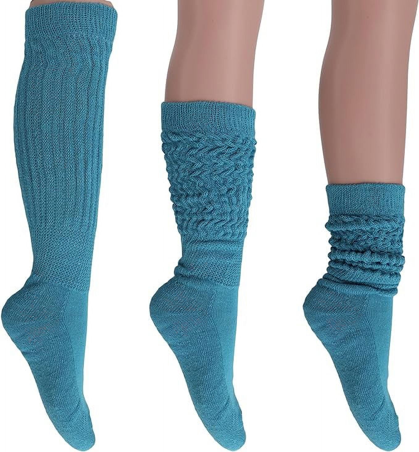 Slouch Socks for Women Extra Heavy Extra Long Shoe Size 5-10 - (Capri ...