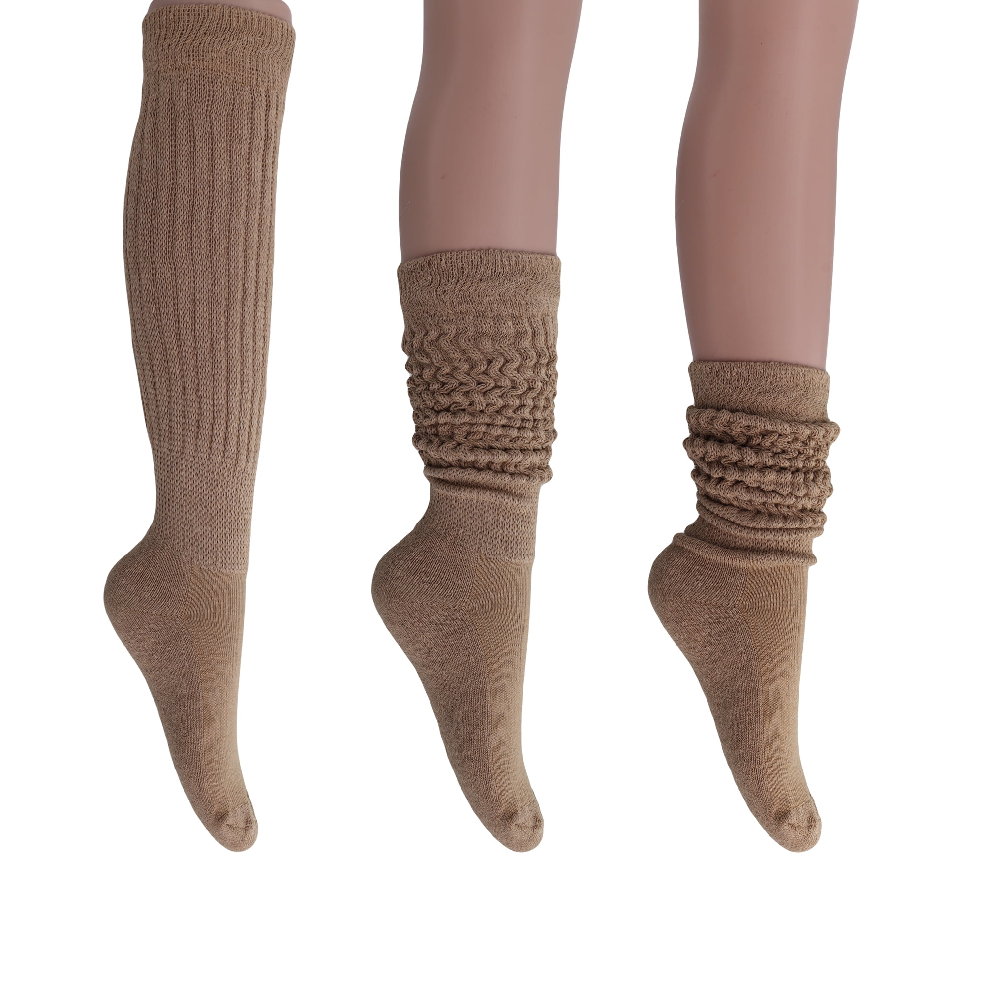 Slouch Socks for Women and Men Scrunch Knee High Socks Cotton Blend ...