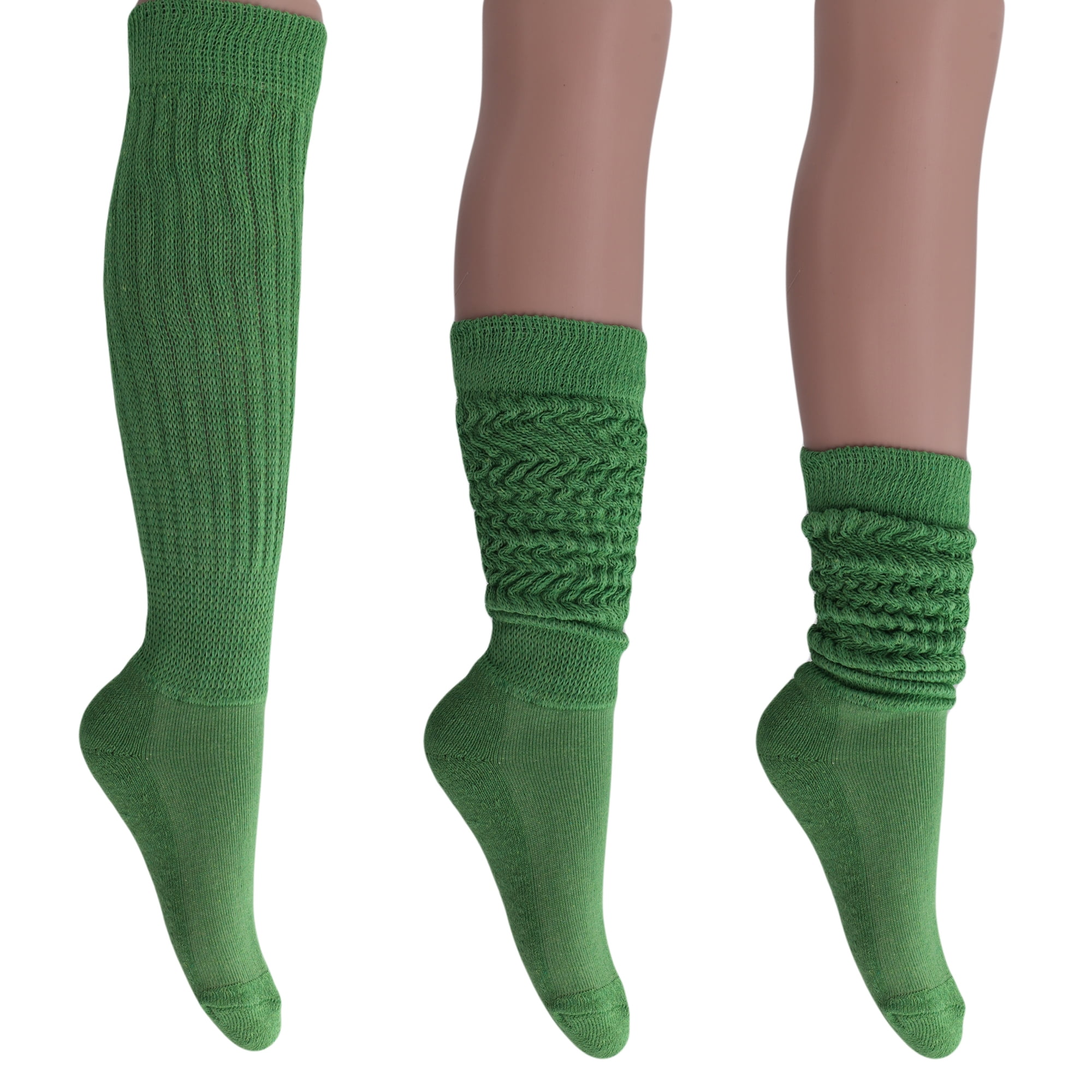 Slouch Socks for Women and Men Scrunch Knee High Socks Cotton Blend ...