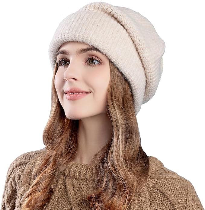 Hifot Winter Hats for Women,Beanie Hat for Women,Ear Protection Knit ...