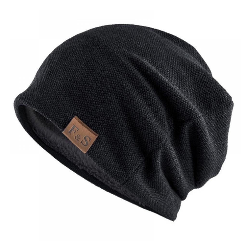 Slouchy Beanie for Men Women Winter Hats Cool Beanies Lined Knit Warm ...