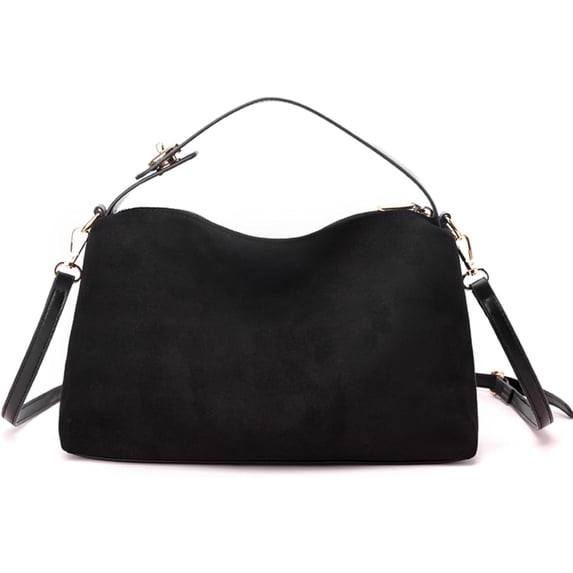 Slouchy Shoulder Bag Suede Soft Hobo Crossbody Bag with Adjustable ...