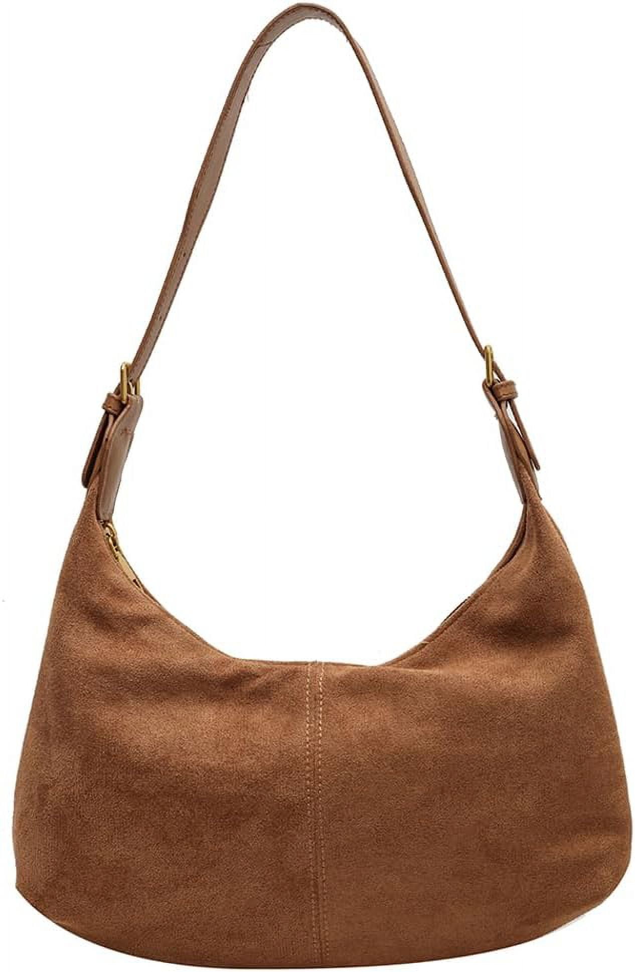 Slouchy Tote Bag Women Faux Suede Crescent Shoulder Bag Hobo Crossbody ...