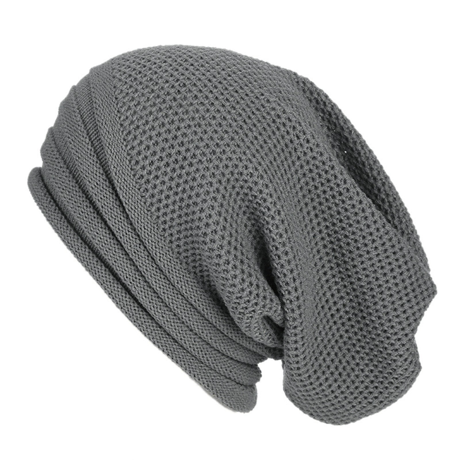 Slouchy Wool Knit Ski Hat for Men and Women Cozy Winter Warmth Baggy ...