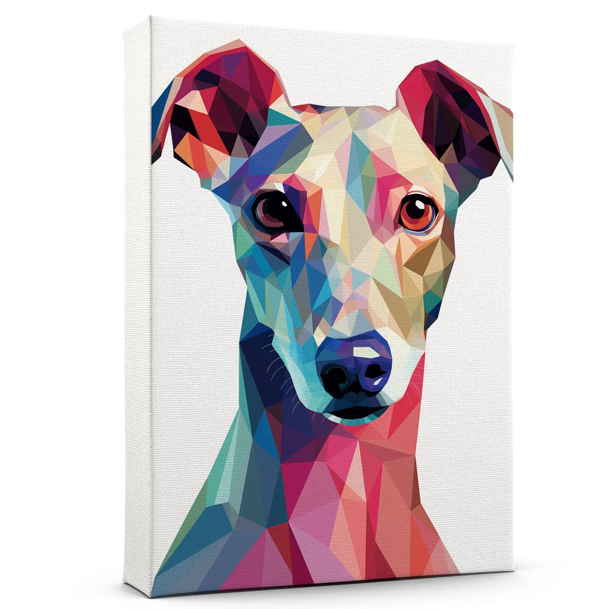 Sloughi Colorful Dog Wall Decor Animal Wall Art, Dog Polygon Style Art ...