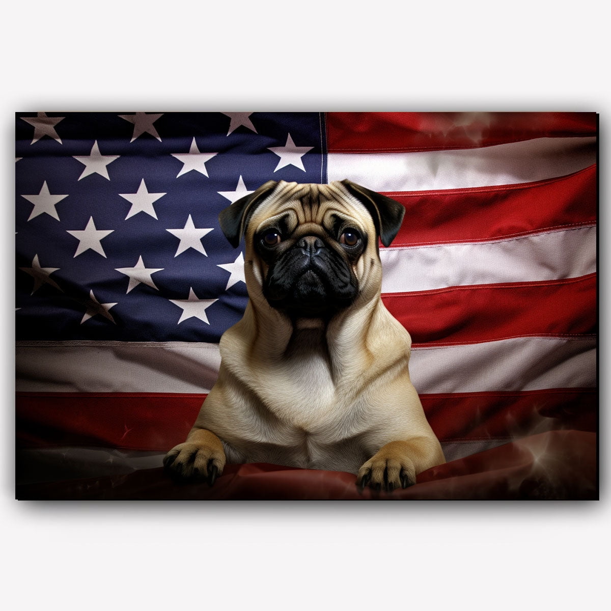 Sloughi Dog with American Flag Canvas Wall Art Dog Pictures for Wall ...