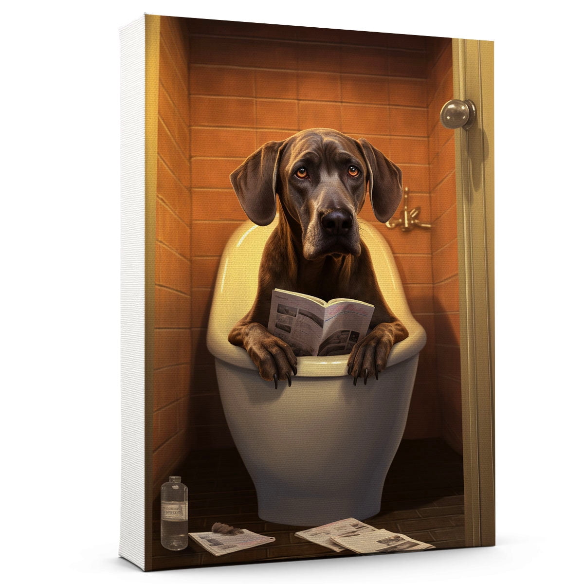 Sloughi Dog Canvas Wall Art for Bedroom Living Room Home Decor,Funny ...