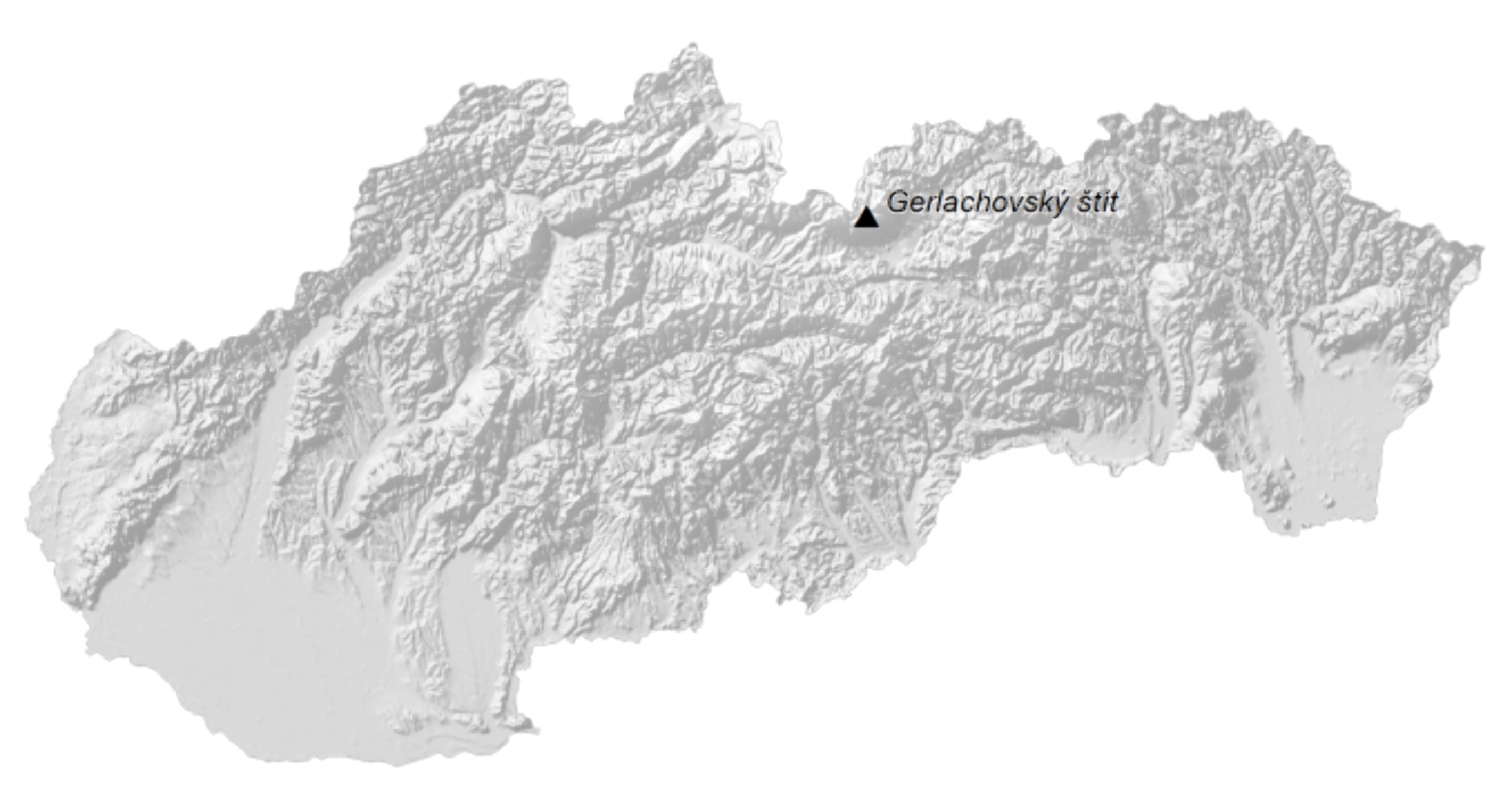 Slovakia Elevation Map GLOSSY POSTER PICTURE PHOTO PRINT BANNER ...