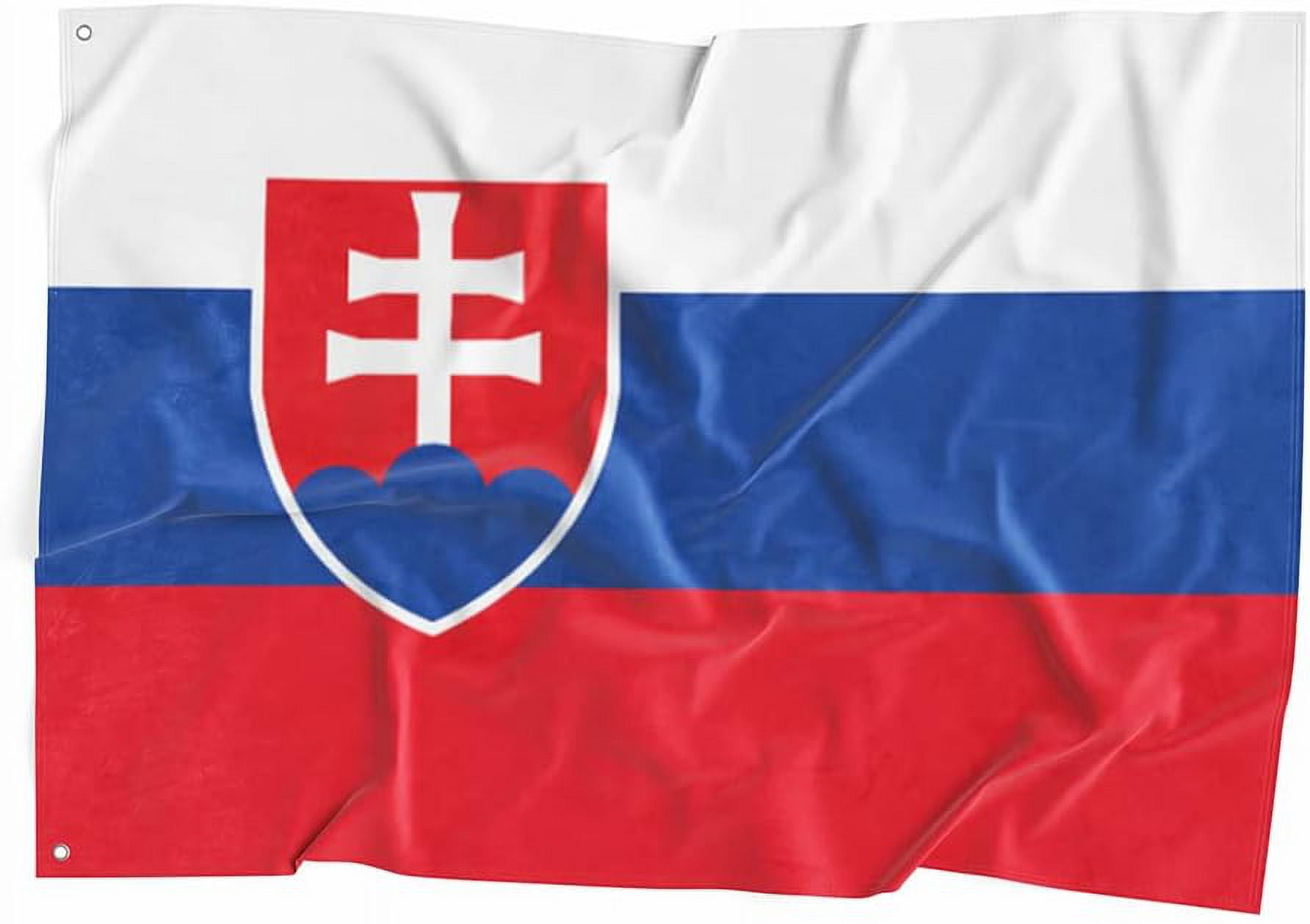 Slovakia National Flag Polyester Fiber 3x5 Feet Flag, Bright Colors And ...