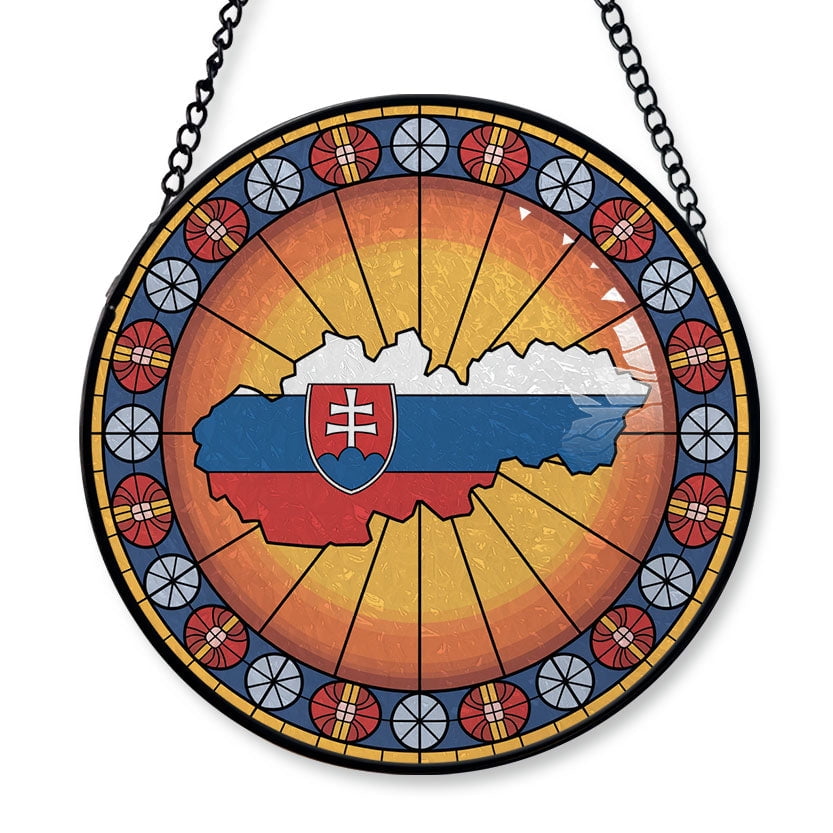 Slovakia Travel Decor Suncatcher Stained Glass Window Hanging, Gift for ...