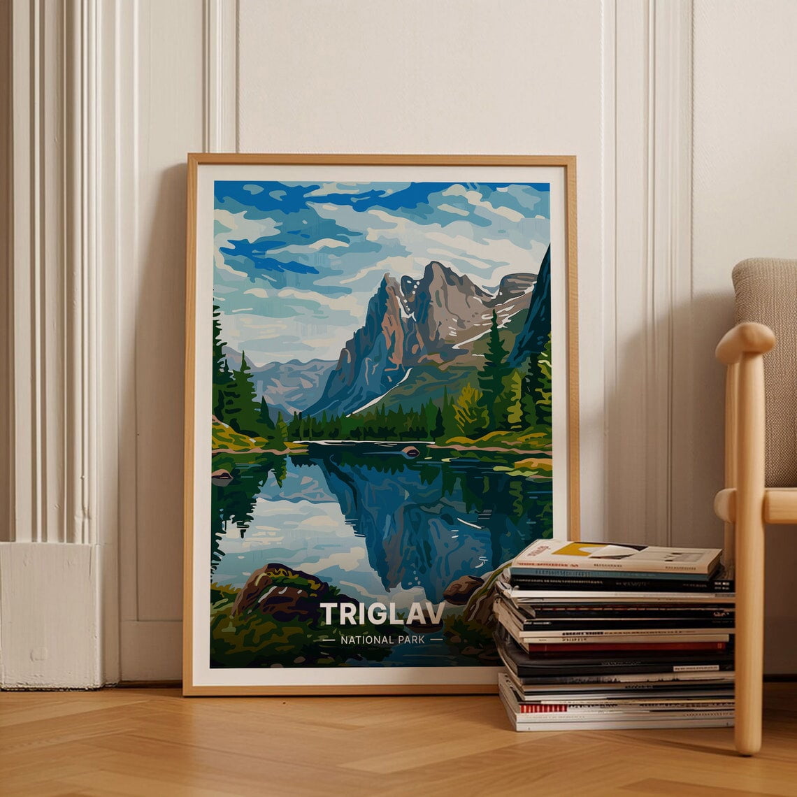 Slovenia Triglav National Park Travel Poster, Julian Alps Landscape ...