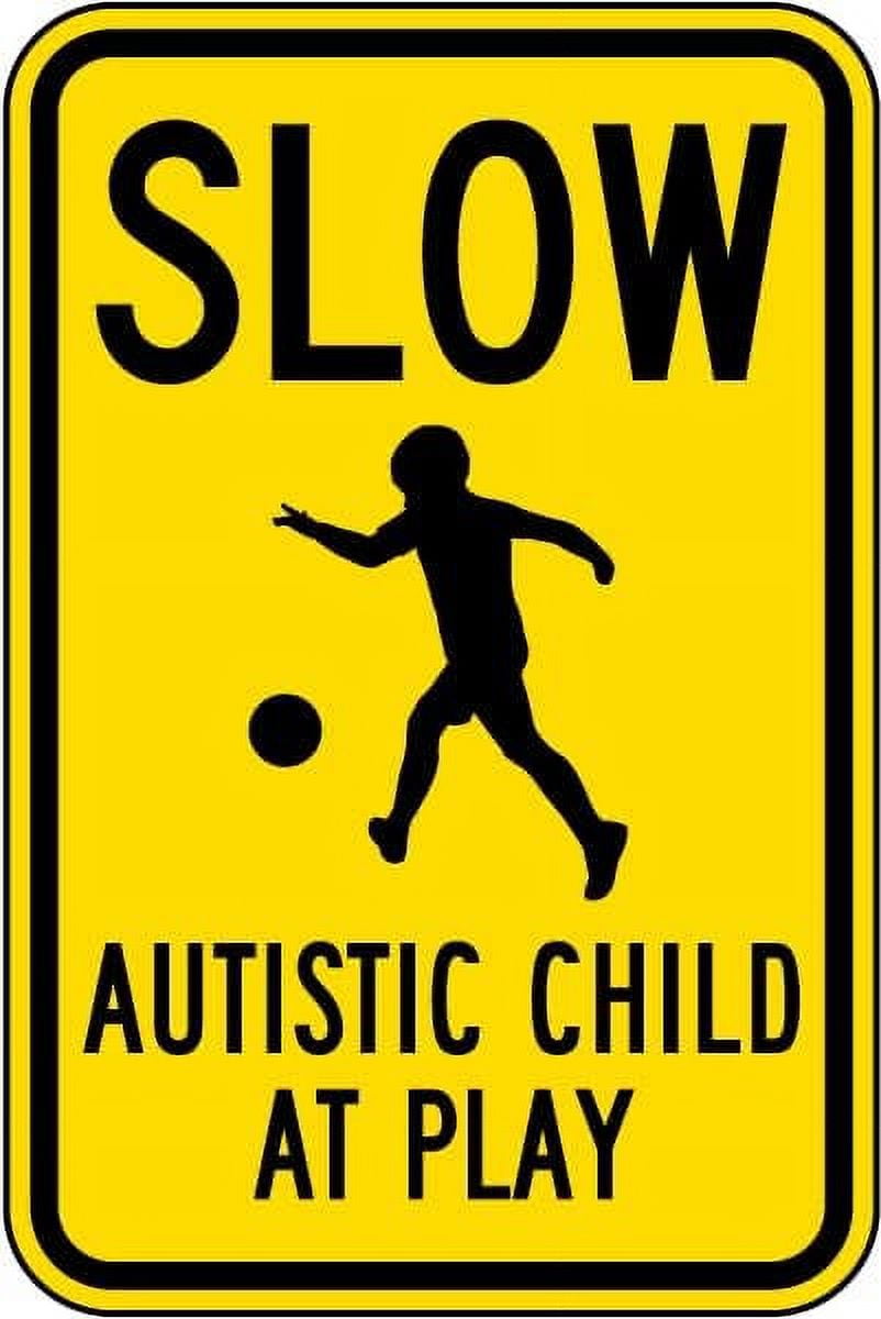 Slow Autistic Child At Play Signs-Metal Tin Signs Exquisite Wall Art ...