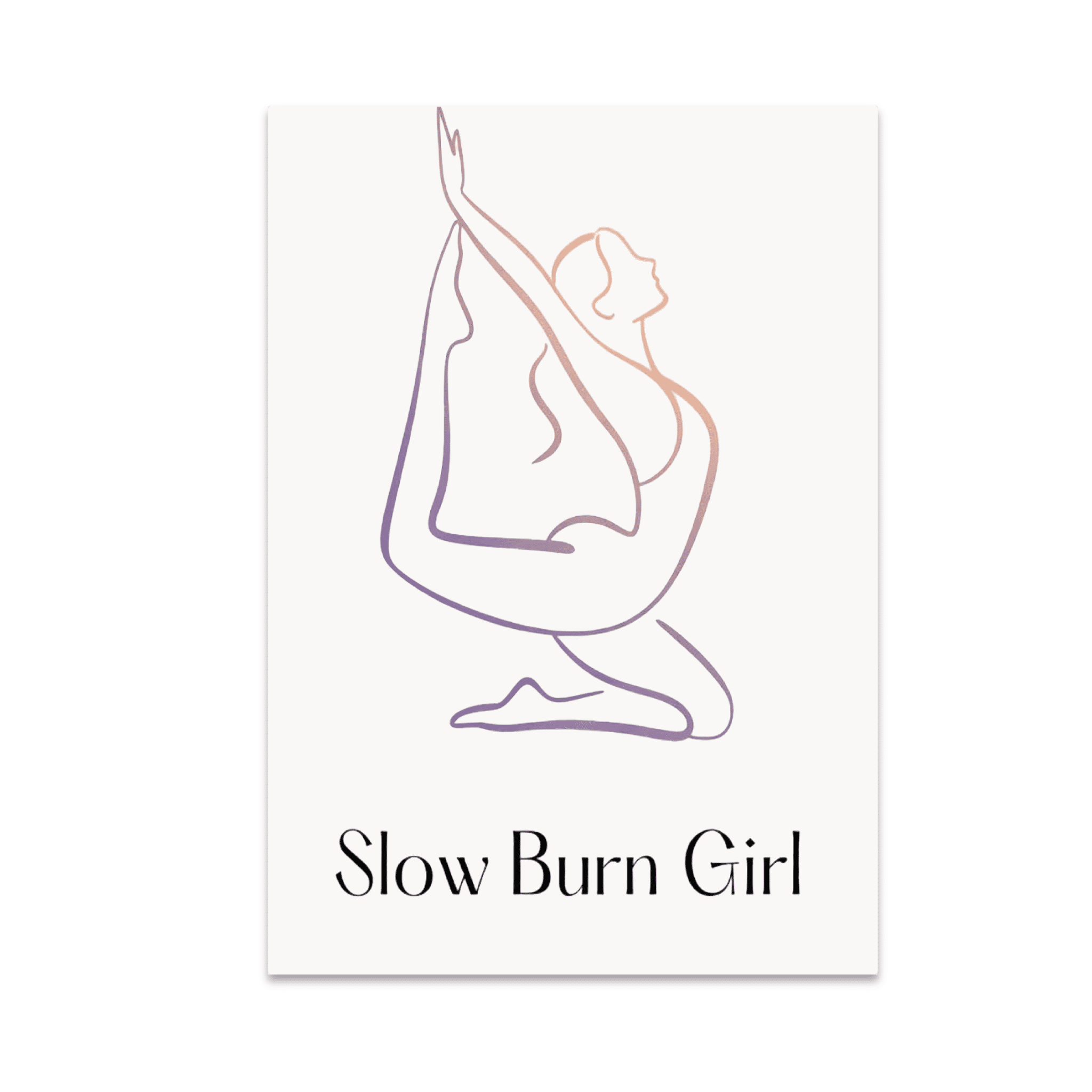 Slow Burn Girl Barre Pose Art - Fitness Enthusiast - 13x19 Poster Print ...
