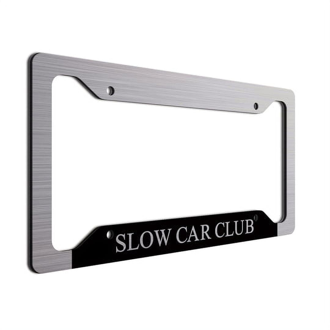 Jass Graphix Slow Driver Club License Plate Frame| Heavy-Duty Brushed ...