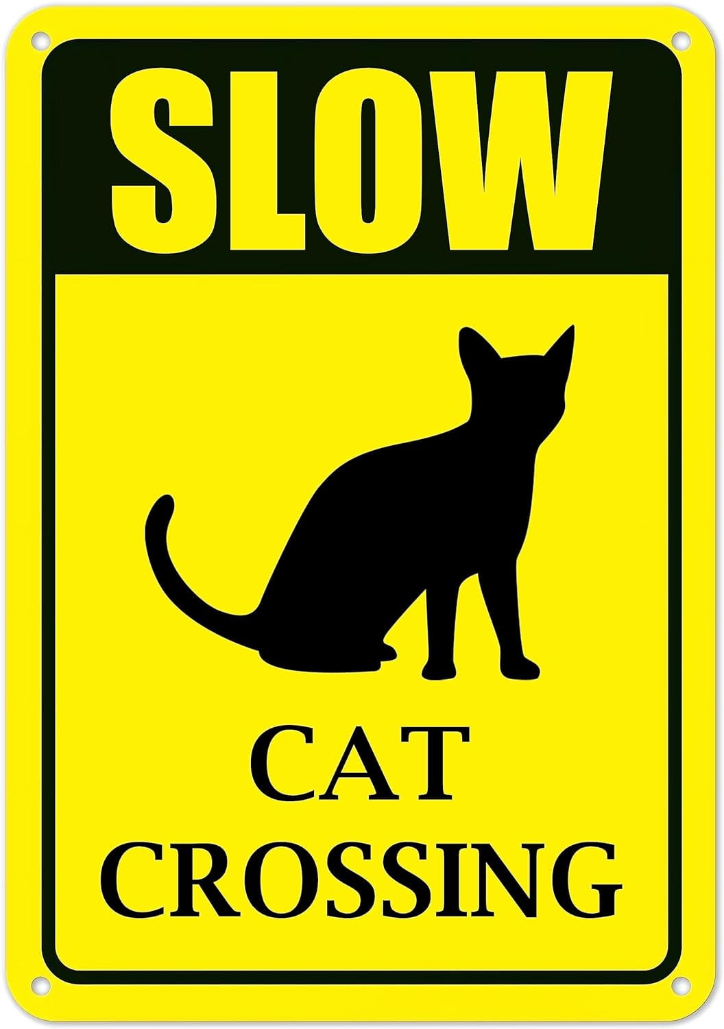 Slow Cat Crossing Sign - Caution Safety Signs, Warning Signs, Security ...