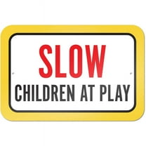 Slow 5 MPH Children And Animals At Play Sign - Walmart.com
