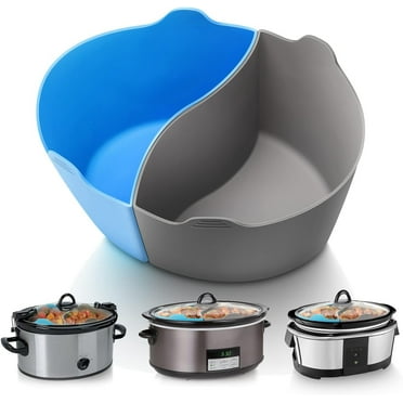 Qenwkxz Silicone Slow Cooker Liners Slow Cooker Divider Leakproof Hear ...
