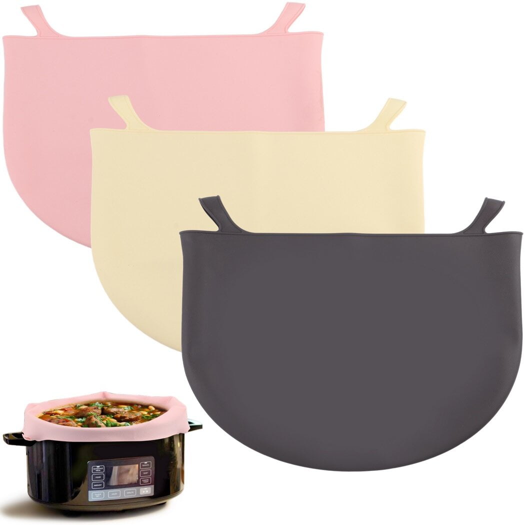 Slow Cooker Liners, 3 Packs 6QT Leak-Proof Silicone Slow Cooker Linings ...
