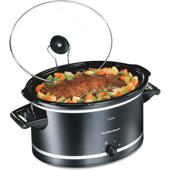 Slow Cooker with 3 Cooking Settings, Dishwasher-Safe Stoneware Crock ...