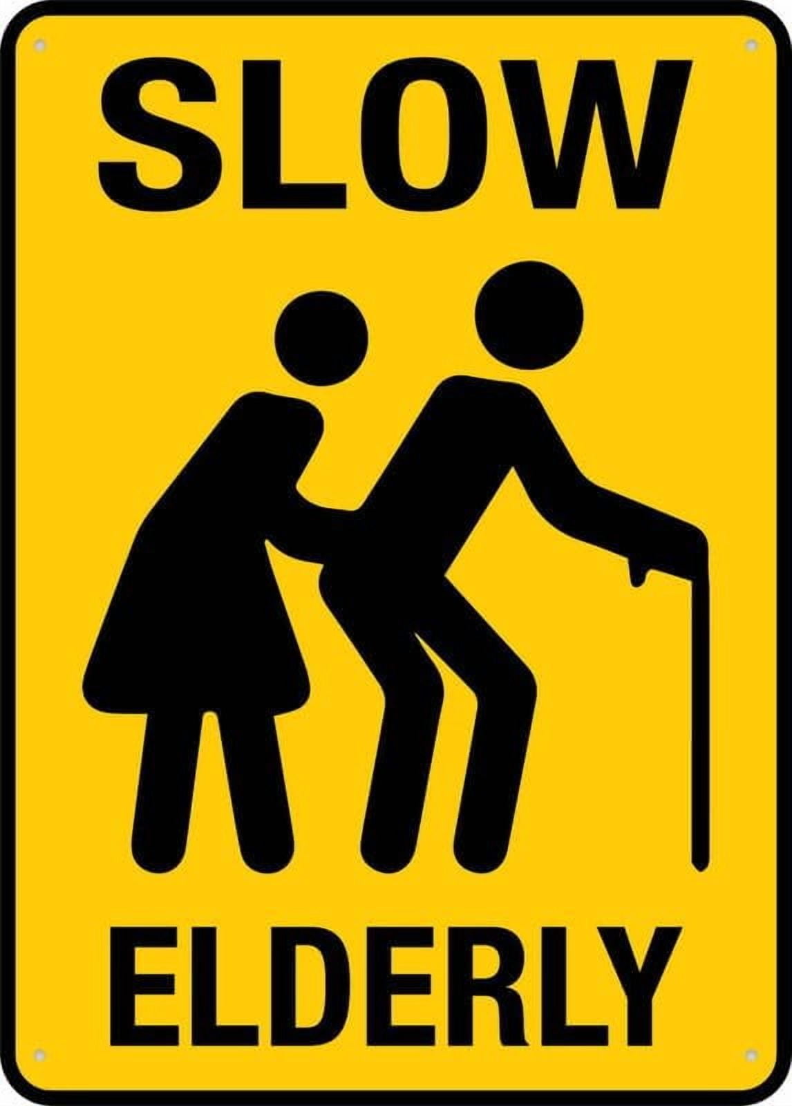 Slow Down Sharp Bend Ahead Sign Metal Signs 12X8 Inch Rust Free ...