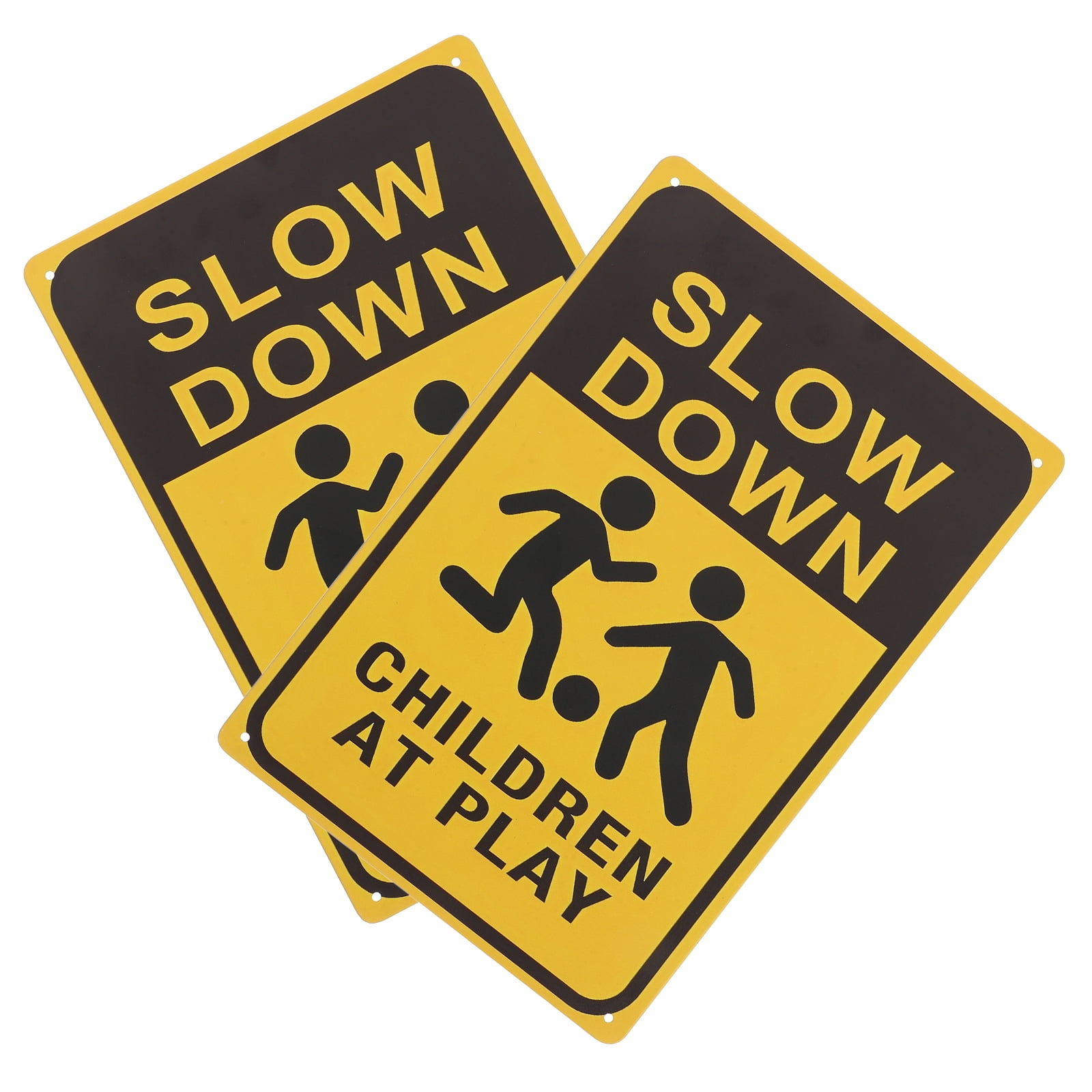 Slow Down Sign 2pcs Children At Play Sign Yard Sign Child Safety ...