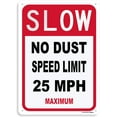 Slow Down Sign, Speed Limit 25 MPH Sign, 12x16 Inch, Aluminum No Dust ...