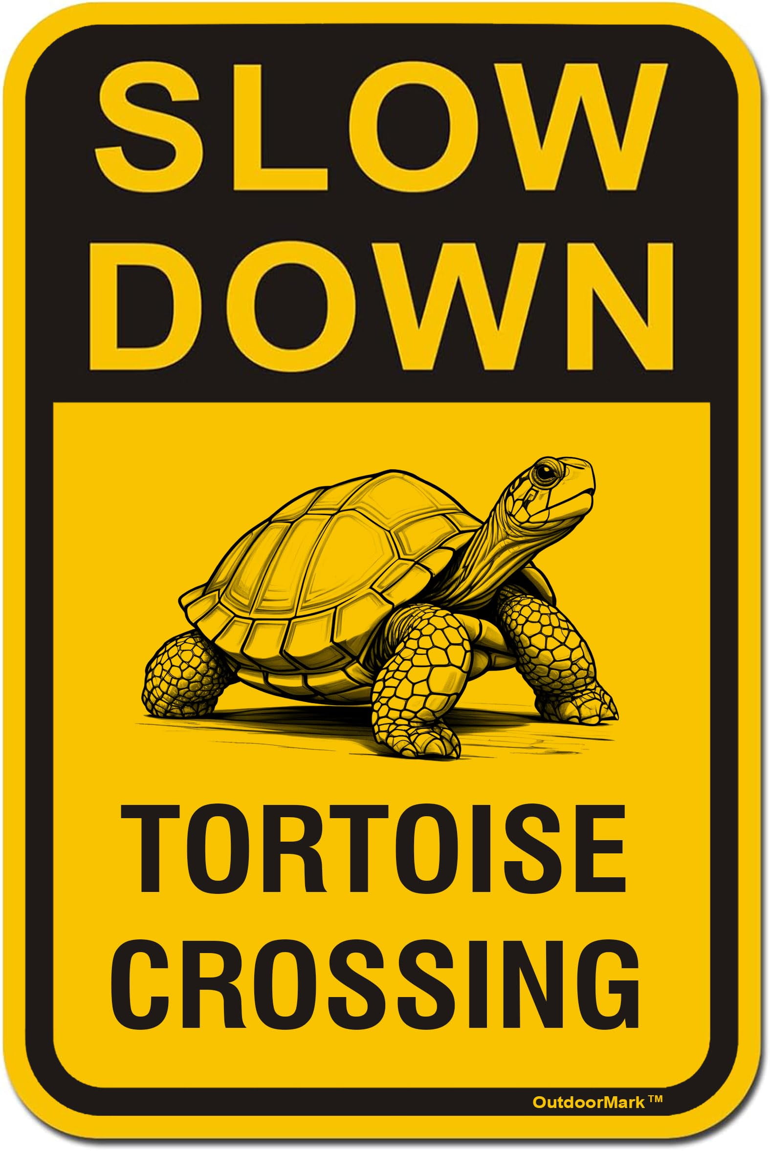 Slow Down Signs Tortoise Crossing Sign 8x12 Inch Aluminum Sign Street ...