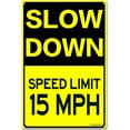 Slow Down Speed Limit 10 MPH Metal Sign Traffic Sign Street & Road Sign 12 x 16 Inch - Walmart.com