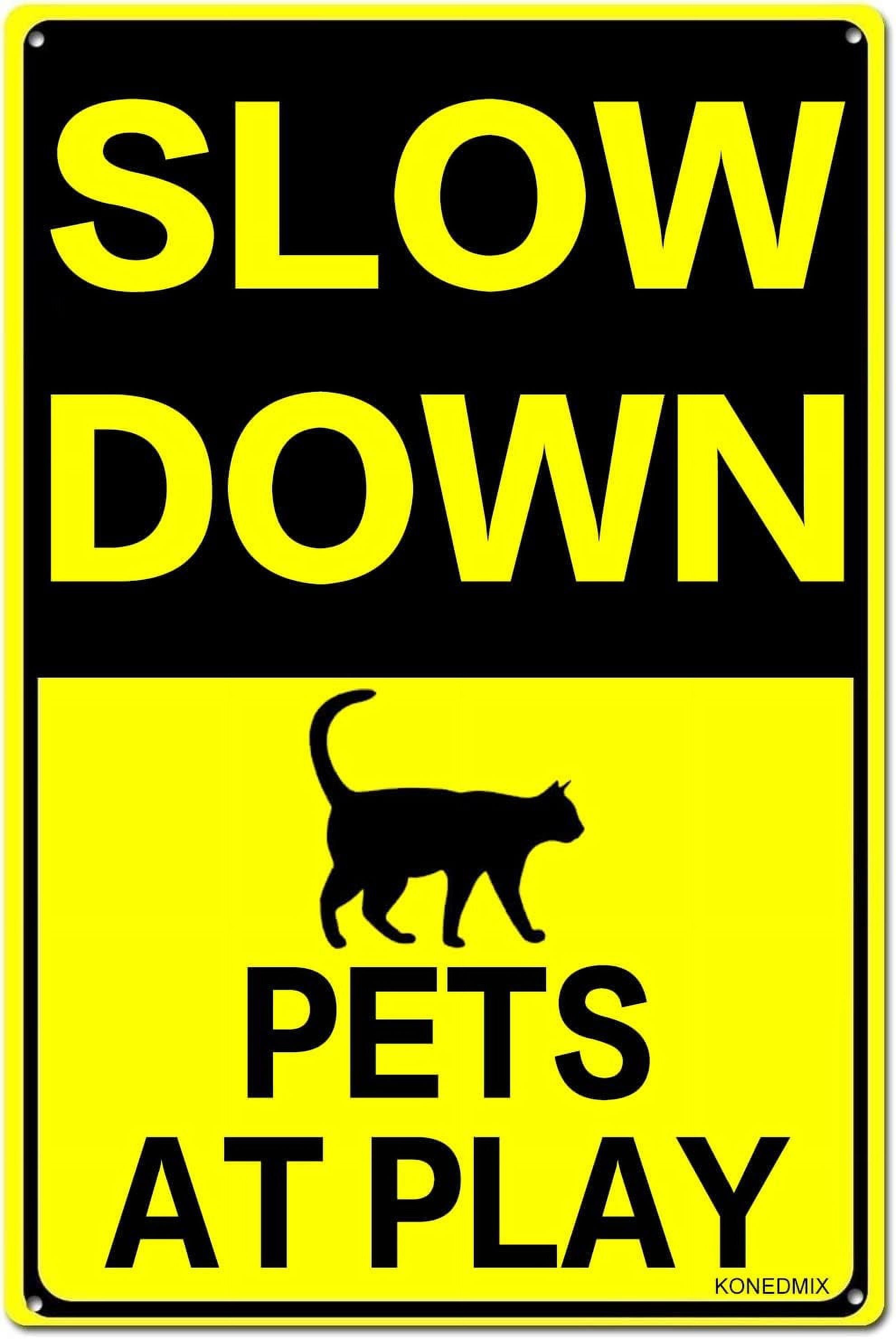 Slow Down Speed Limit 55 MPH Metal Sign, 12 x 16 Inches Traffic Sign ...