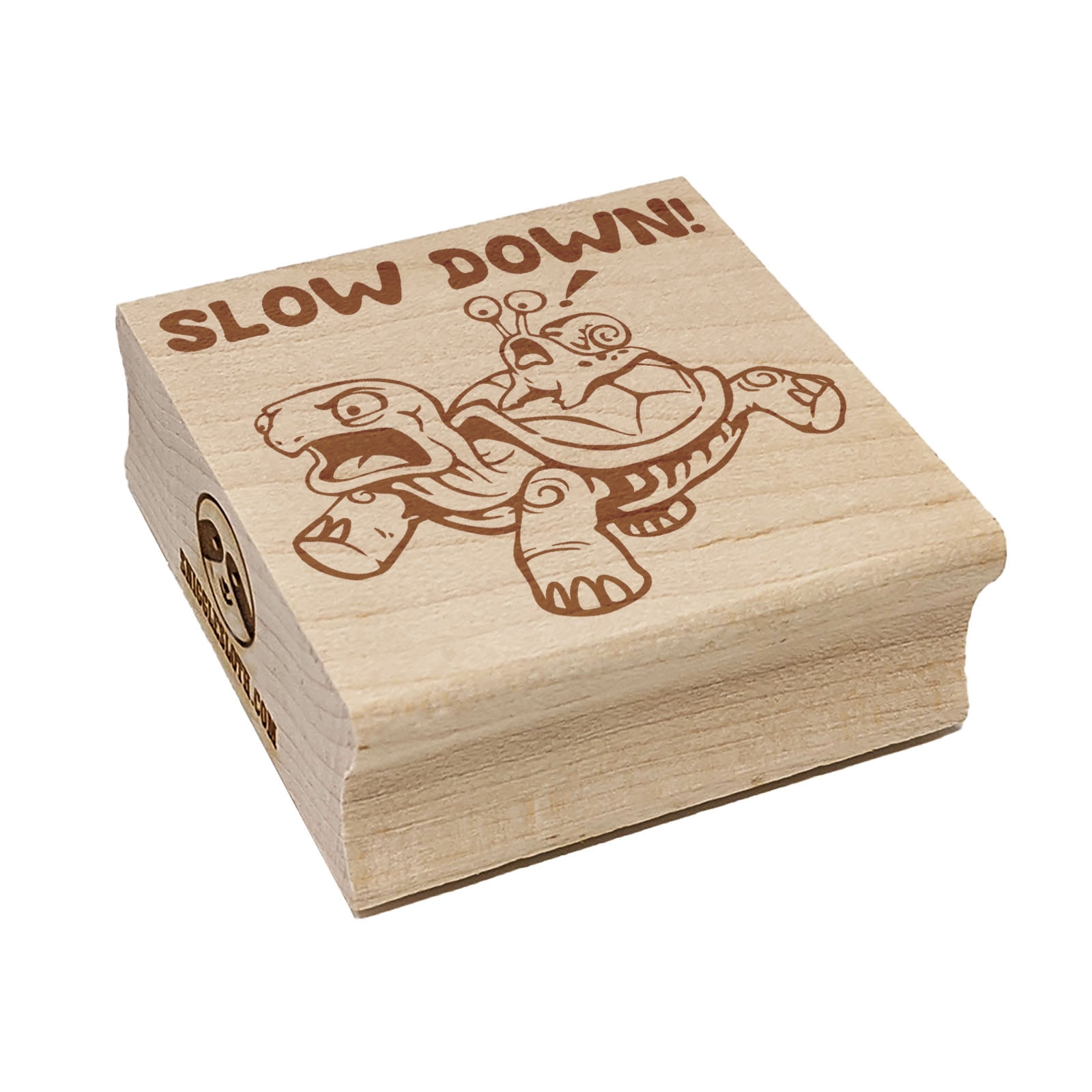 Slow Down Turtle Tortoise and Snail Square Rubber Stamp Stamping ...