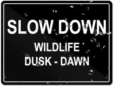 Slow Down Wildlife Dusk Dawn Signs For Home, Acrylic Self-Adhesive ...