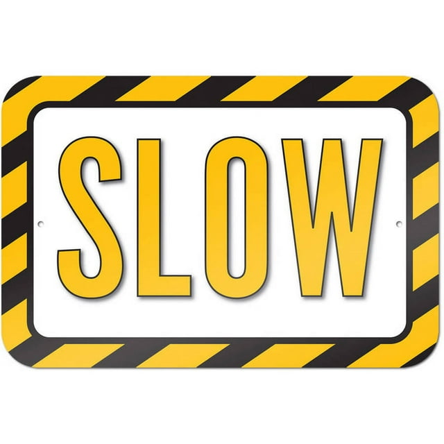 Slow Drive Slow Caution Sign - Walmart.com